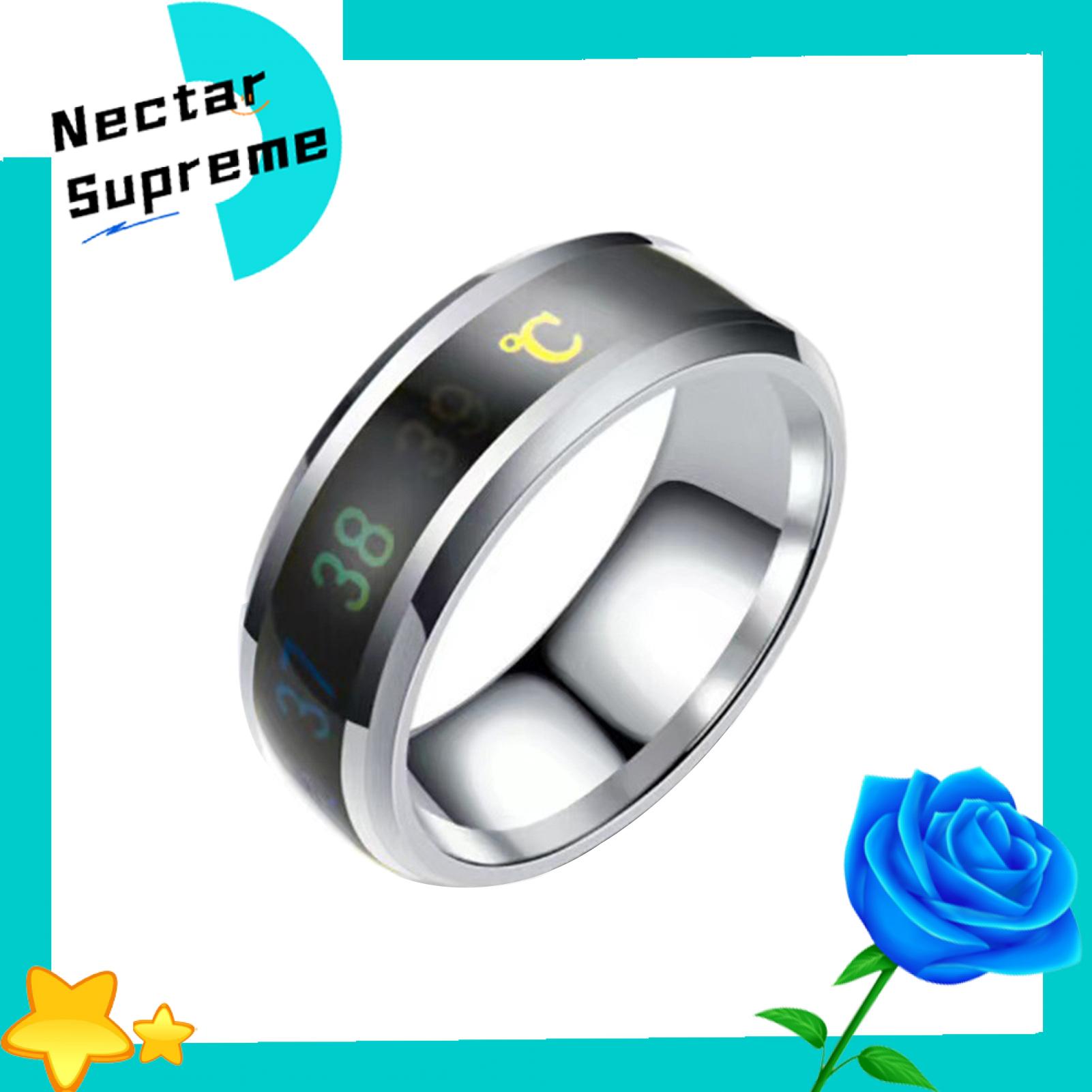 Finger Ring Smart Titanium Steel Wedding Ban ith Body Temperature ...