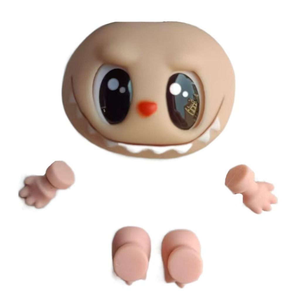 Kawaii Vinyl Labubu Face Mold Crafts Collectable Model Labubu Hands ...