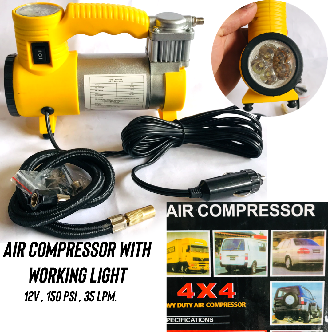 AVC AC PRO CYCLONE AIR COMPRESSOR Portable Heavy duty Tire Inflator/Car ...
