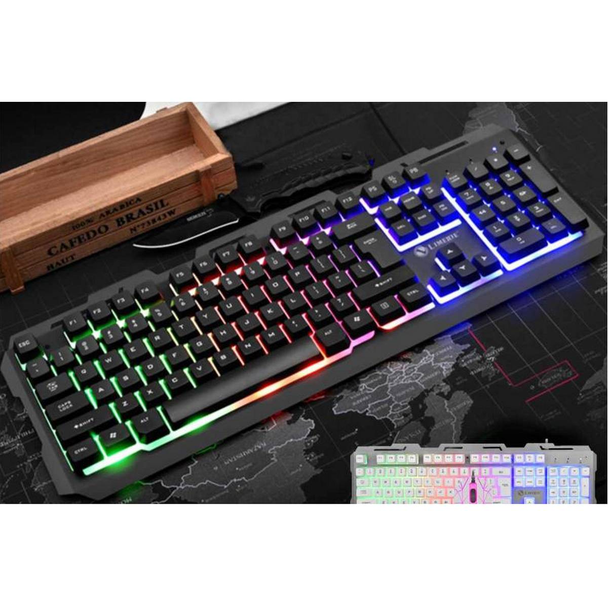 Gaming Keyboard RGB Mechanical Feeling - Wired Waterproof Keyboard ...