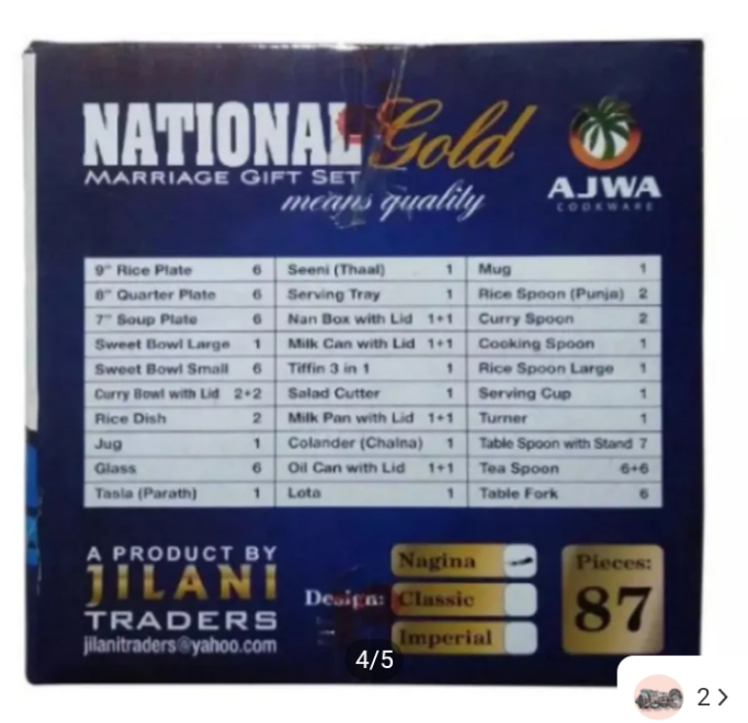 Dinner Set Pure Stainless Steel Dinner Set 87 Pieces Set | Daraz.pk