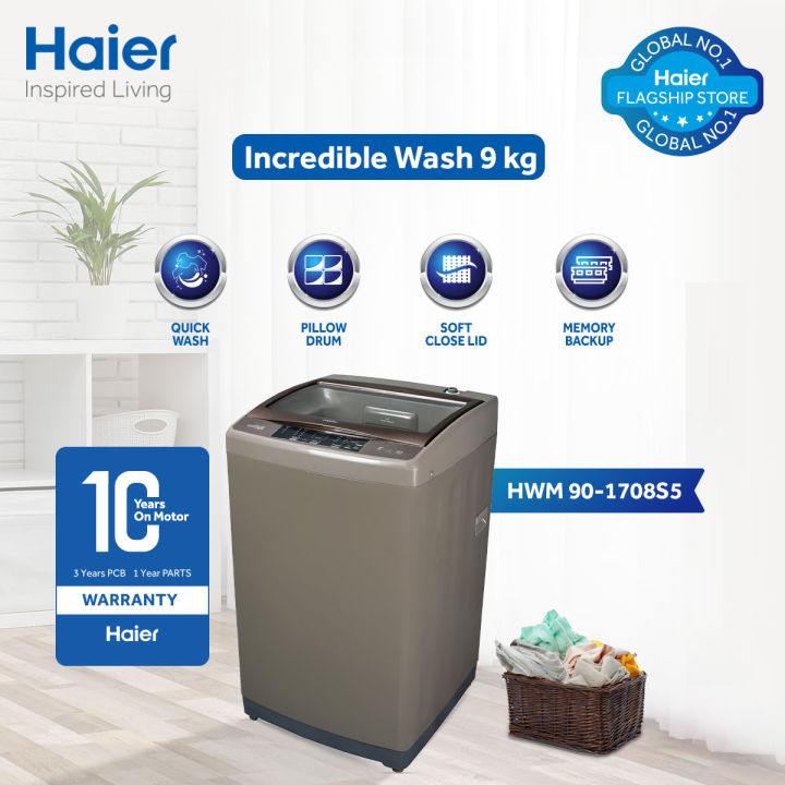 Haier 9kg Fully Automatic Top Loading Washing Machine HWM 90-1708S5 | Daraz.pk