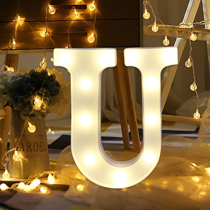 LED Alphabet LARGE SIZE Letters Lights Large Light Up (A To Z) Party ...