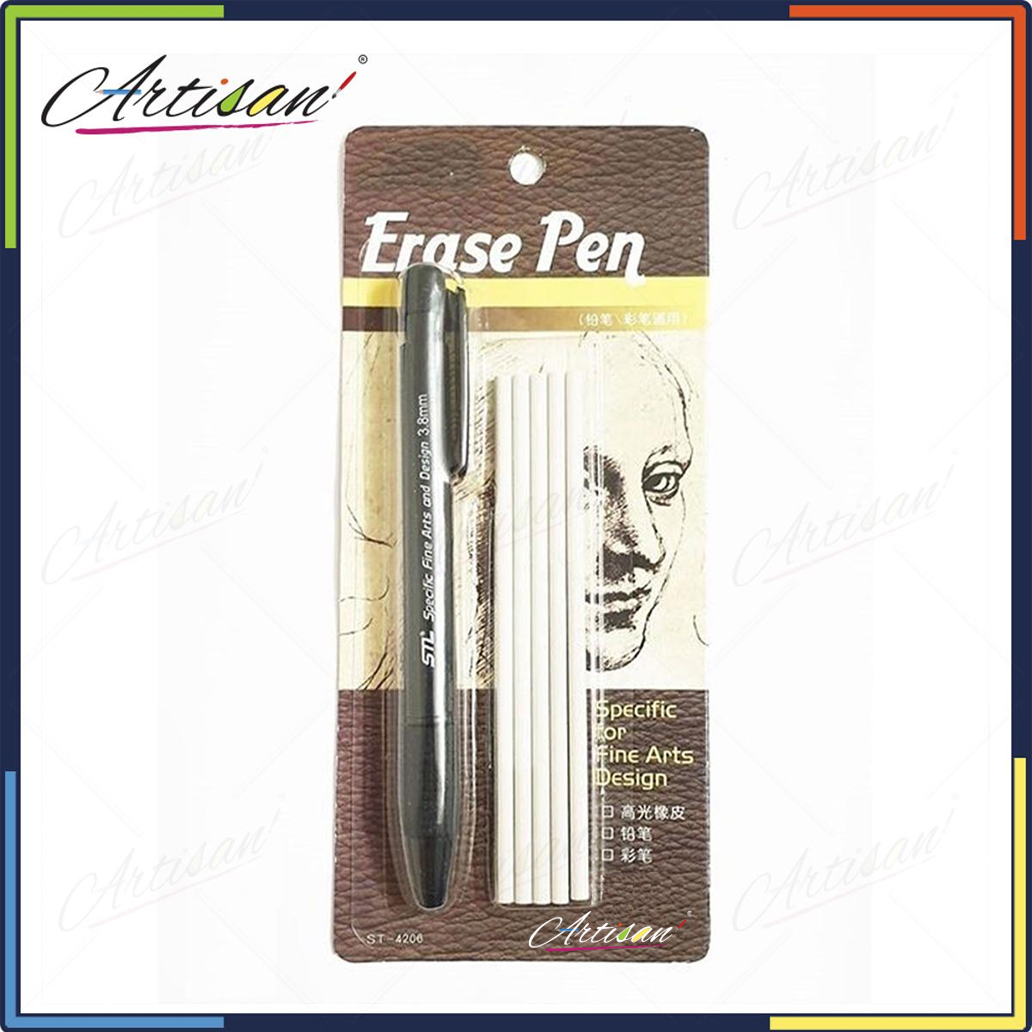 Eraser Pen with 5 Extra Refills Specific for Fine Arts Design Pen type ...