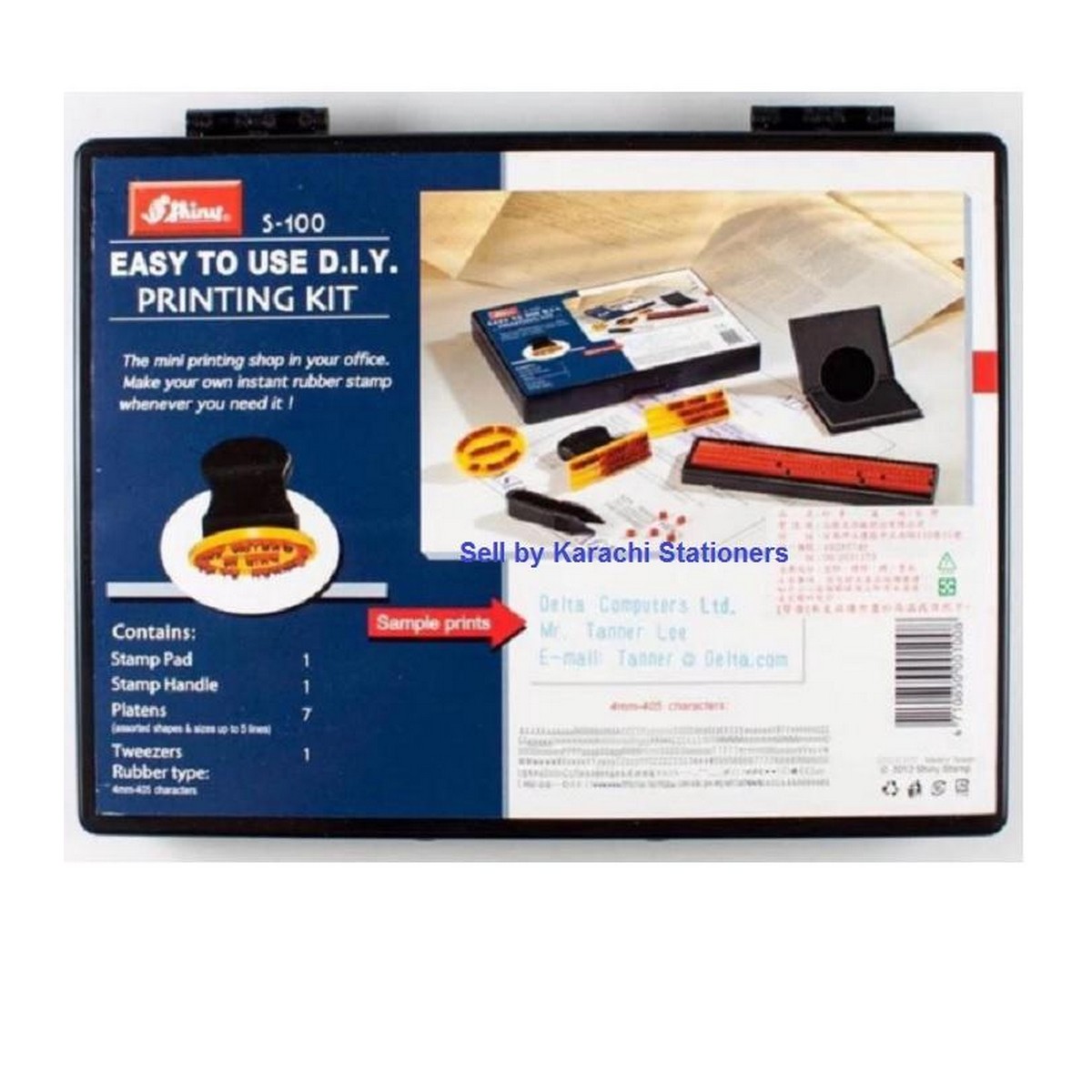 DIY Stamp Printing Kit Make Your One Stamp S-100 SHINY S100 Rubber ...