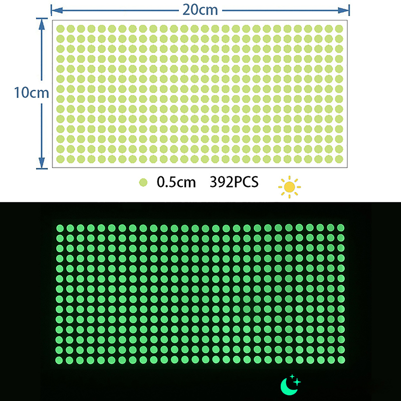 Luminous Glow In The Dark Star Round Dot Wall Stickers DIY Room Decor ...