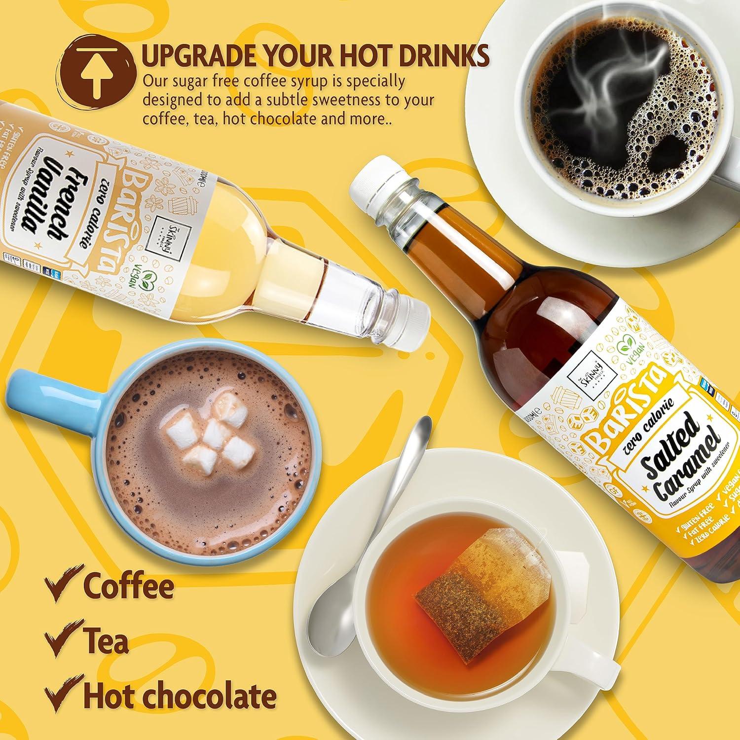 Skinny Food Co Hazelnut Praline Syrup Zero Calorie 1L - Sugar Free ...