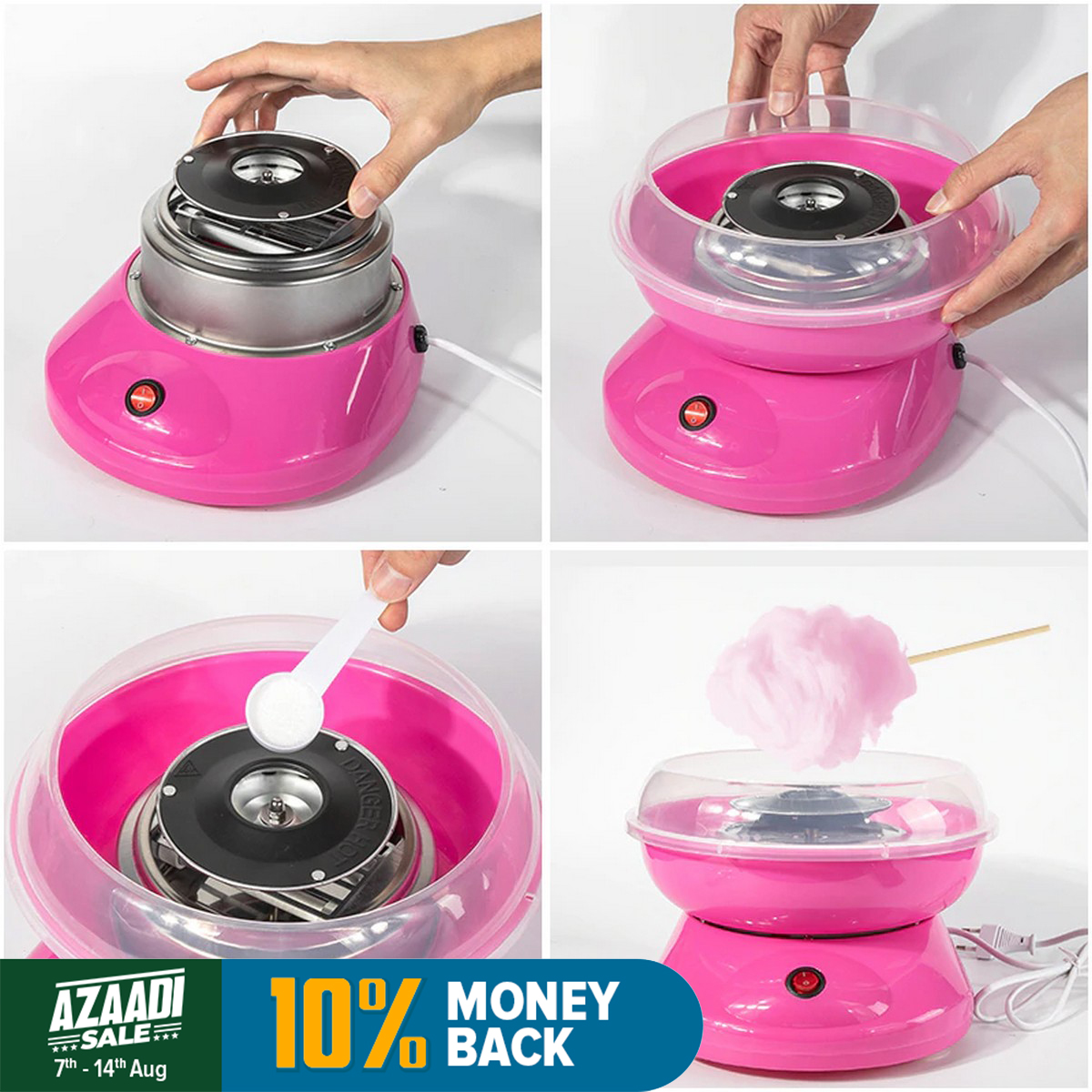Portable Cotton Candy Maker Practical Self-made DIY Marshmallow ...