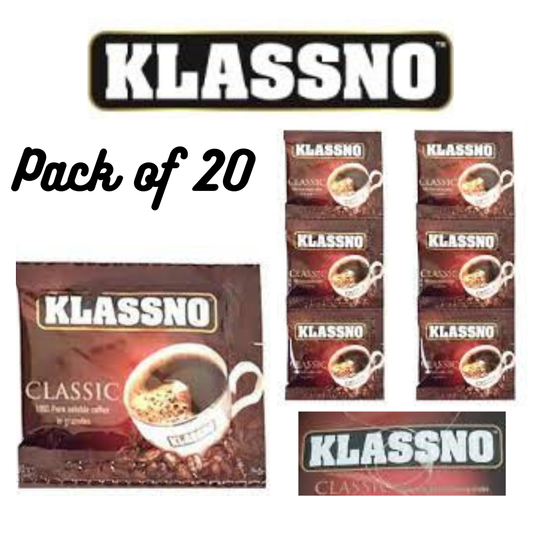 Klassno Coffee Sachet 2mg Imported Classic Soluble (Pack of 20) | Daraz.pk