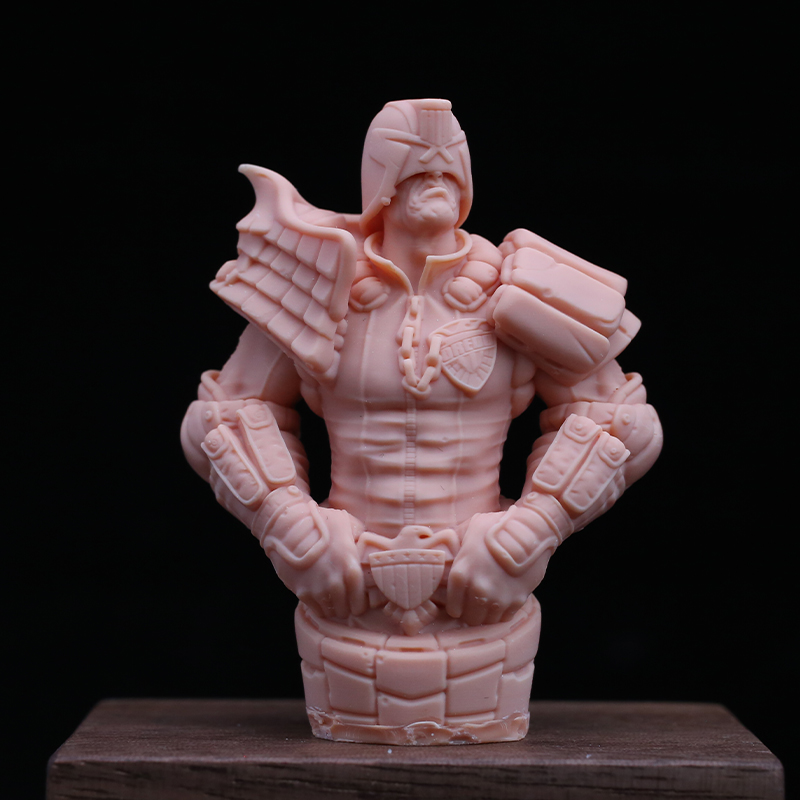 55mm SWAT Judge Dredd Judge Bust GK Model White Mold Red Wax 3D ...