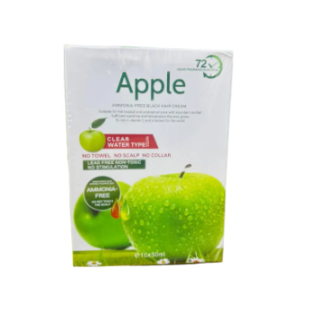 Apple Hair Color 72 Natural Black Ammonnia Free Sachet Packing 10 × ...