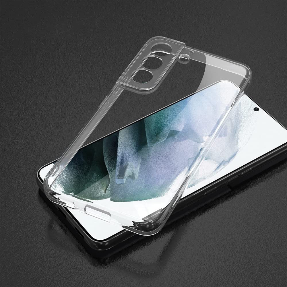 For Samsung S22 Soft Slicone Transparent Flexible and Camera Protection ...