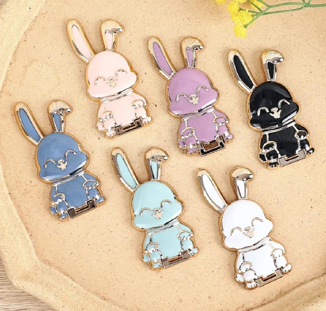 3D Cute Bunny | Rabbit | Phone Stand Hidden Foldable Creative Finger ...