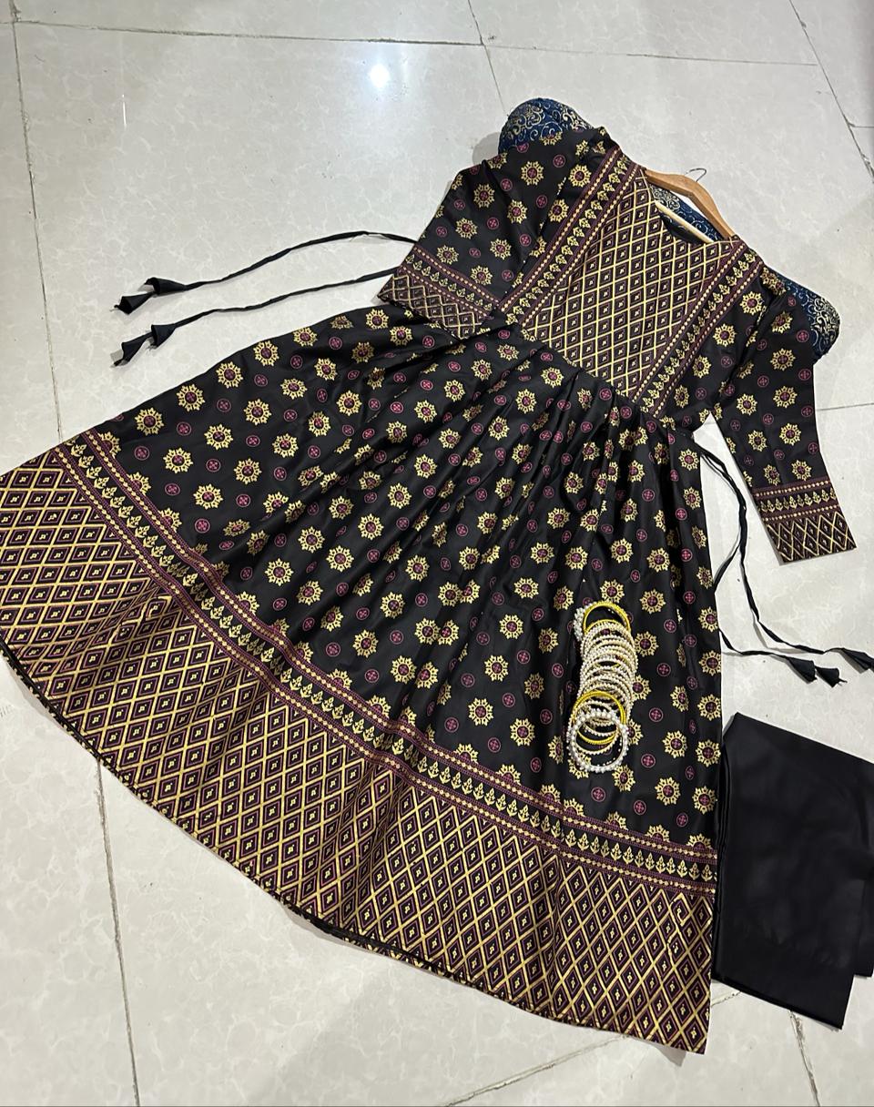 Smars fashion Stitched block Printed 2pc Maxi Dress for Women and Young Girls | Daraz.pk