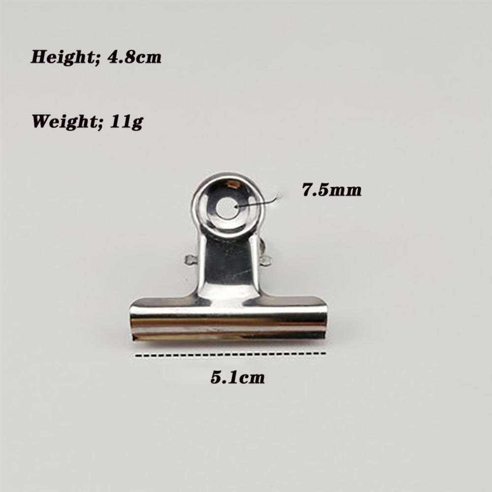 Steel Bulldog Clips Metal Office Paper Clip Binder Grip Clamp 75mm ...
