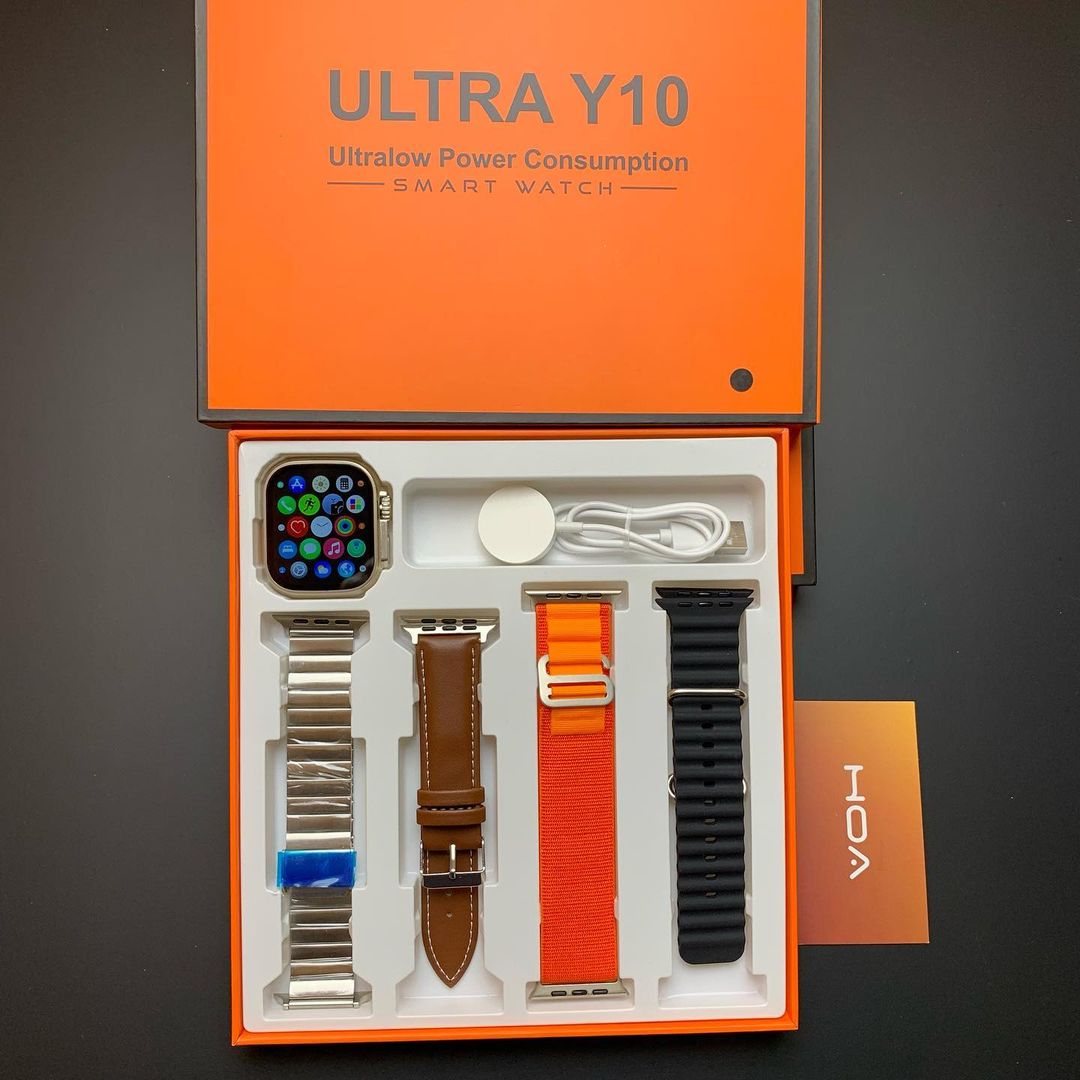 Original Ultra Y10 4 in 1 SmartWatch Series 8 Smart Watch with 4 different Straps | Daraz.pk
