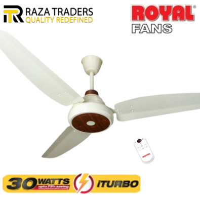 Royal Fans Ceiling Fan 30 Watts Inverter Copper 56 Inch OffWhite |fan ...
