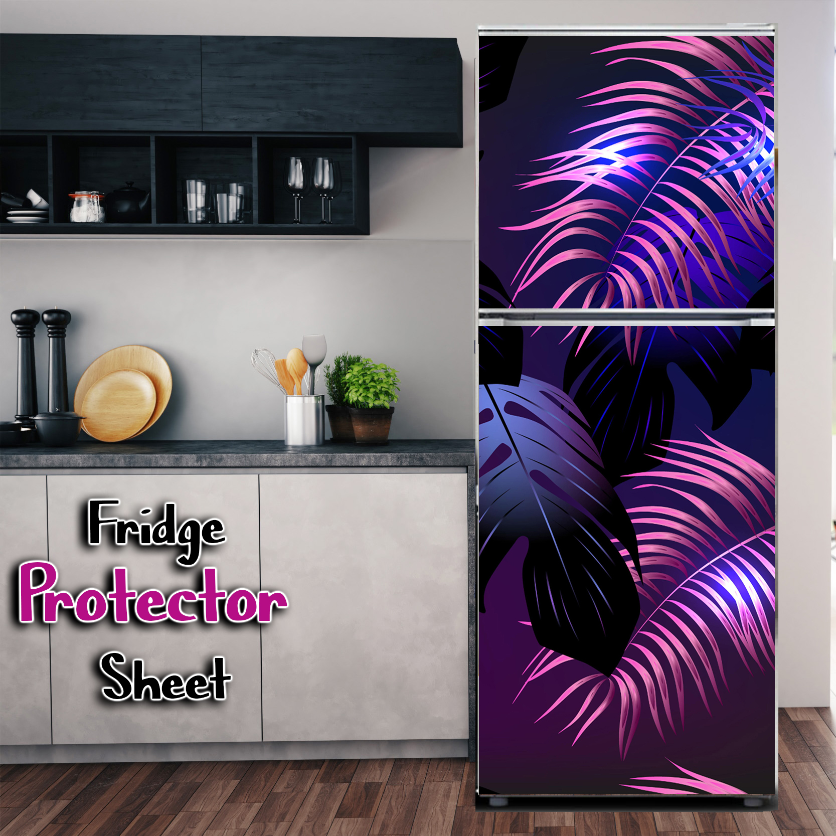 Food Fridge protector Sticker Sheet Waterproof for front door self ...