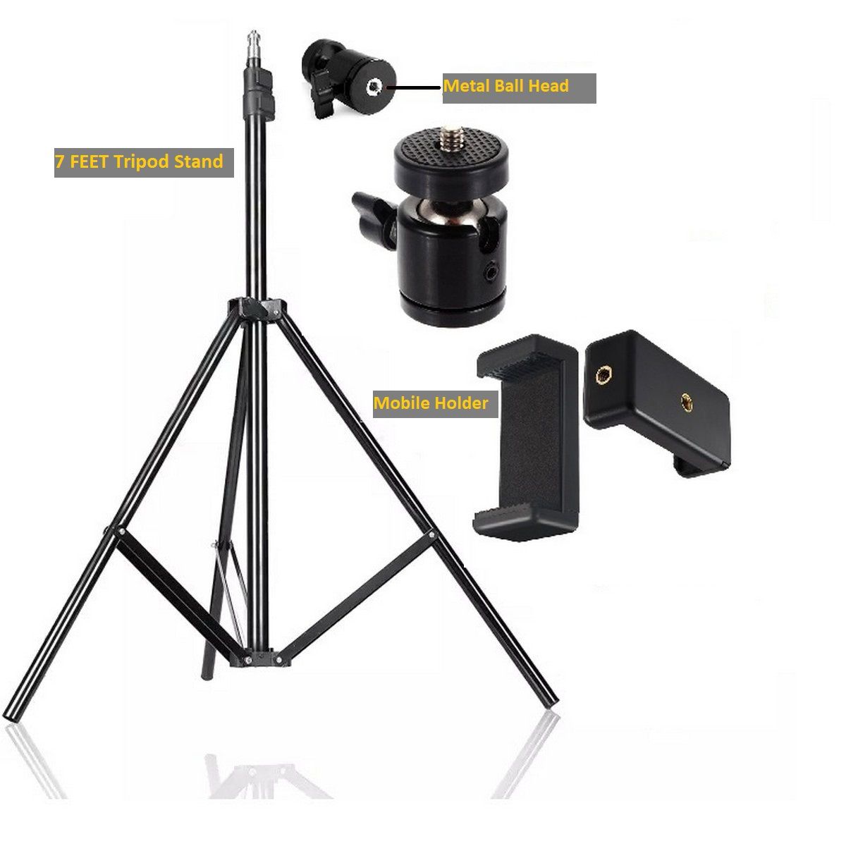 SK 2.1/7ft Aluminium Tripod Stand with 360 rotatable ball head ...