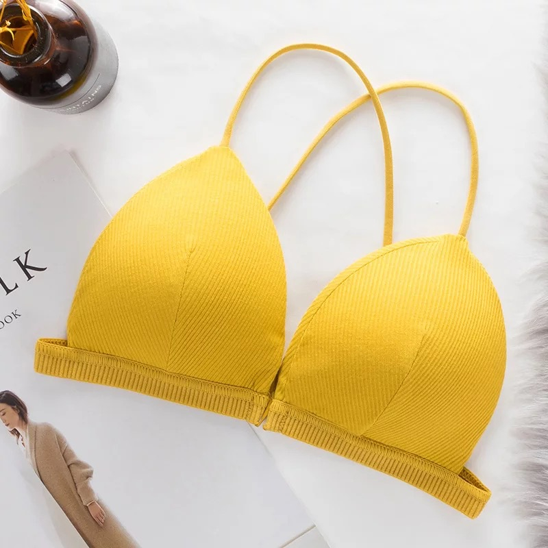 French Triangle Cup Slim Sports Cross Back Bra | Daraz.pk