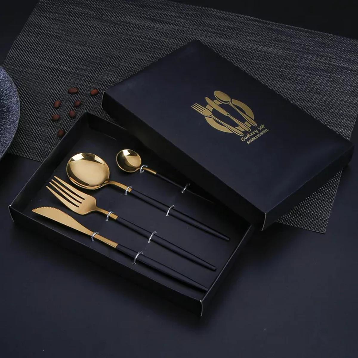 Handy Box of Fork Spoon knife tea spoon 4 pcs Set cutlery set | Daraz.pk