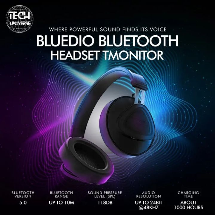 Bluedio TM Monitor/TMonitor/T Monitor Bluetooth 5.0 On-Ear Headphones ...