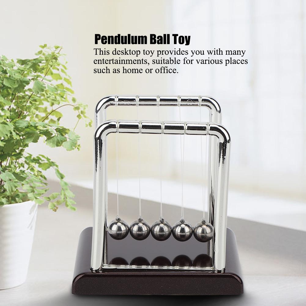 Decoration Square Shape Balance Pendulum Ball Newtons Cradle 5 Ball ...