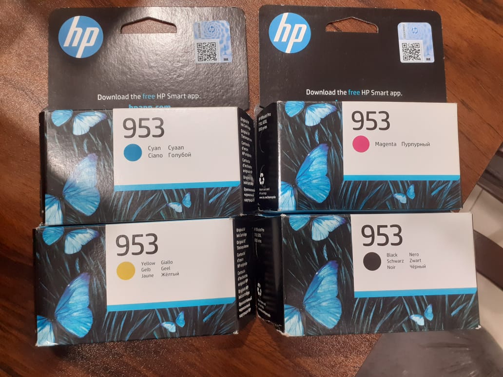 HP 953 Black & Color Original Ink Cartridges (4 Pcs Set) | Daraz.pk