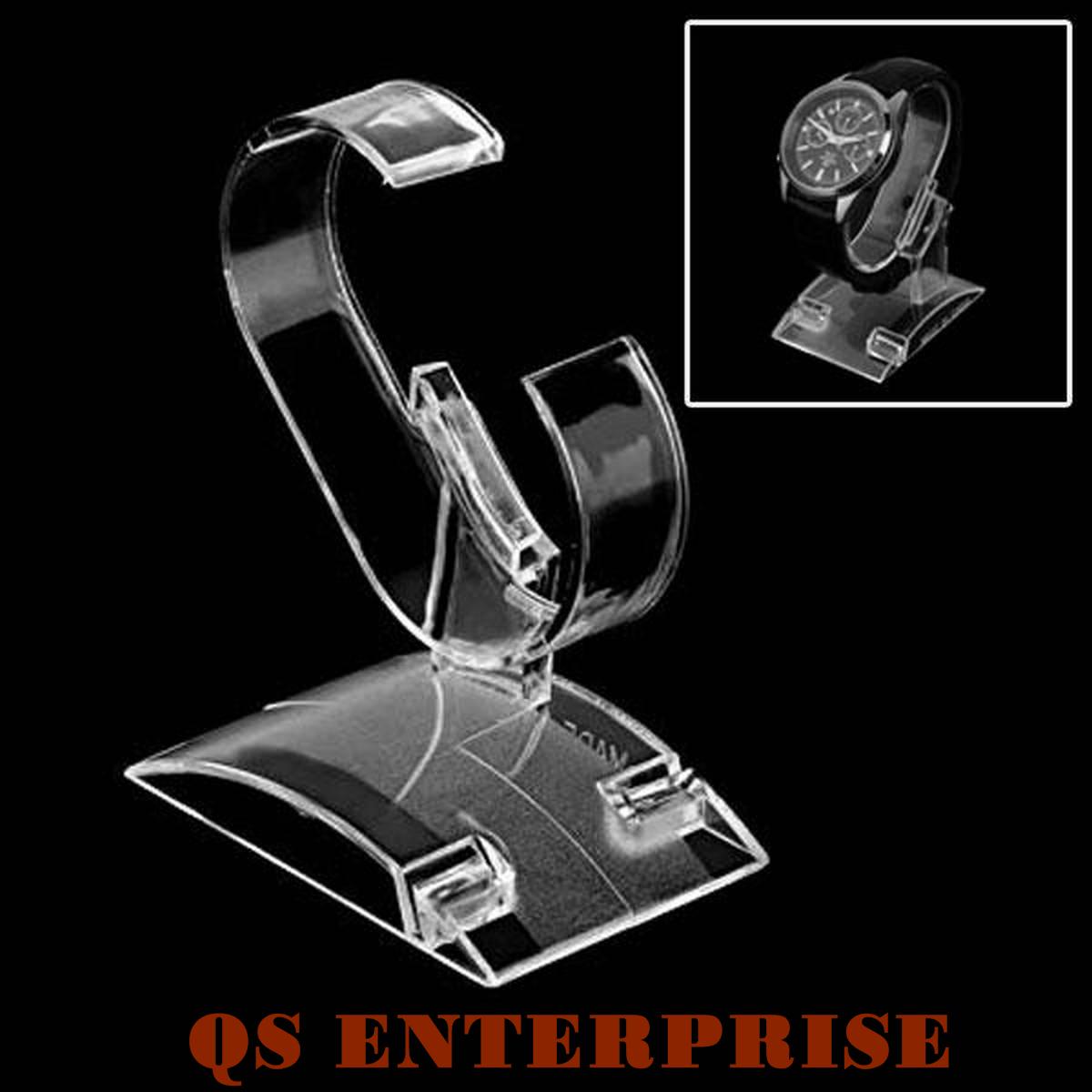 Fancey Clear Acrylic Watch Display Holder Stand Rack Showcase Better ...