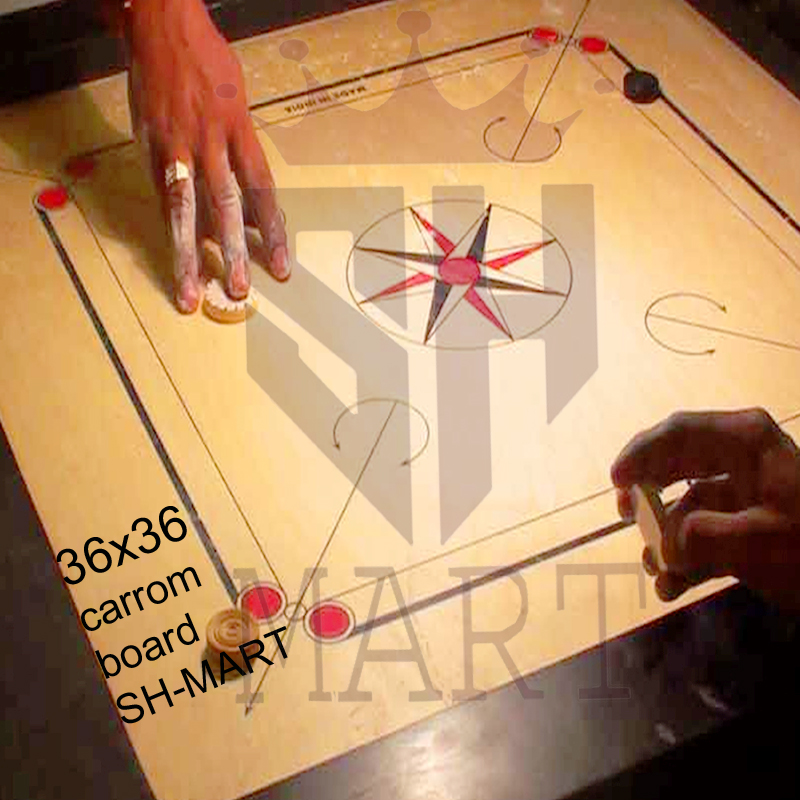 Wooden Carrom Board with Free Coins Stricker 24,30,36,42 inches | Daraz.pk