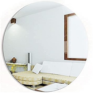 Oval Shape Flexible Self Adhesive Shatterproof Wall Mirror(Size:12x8 ...