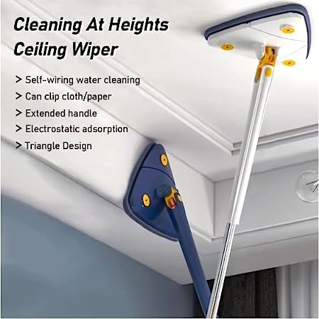 360° Rotatable Adjustable Triangle Multifunctional Cleaning Mop ...