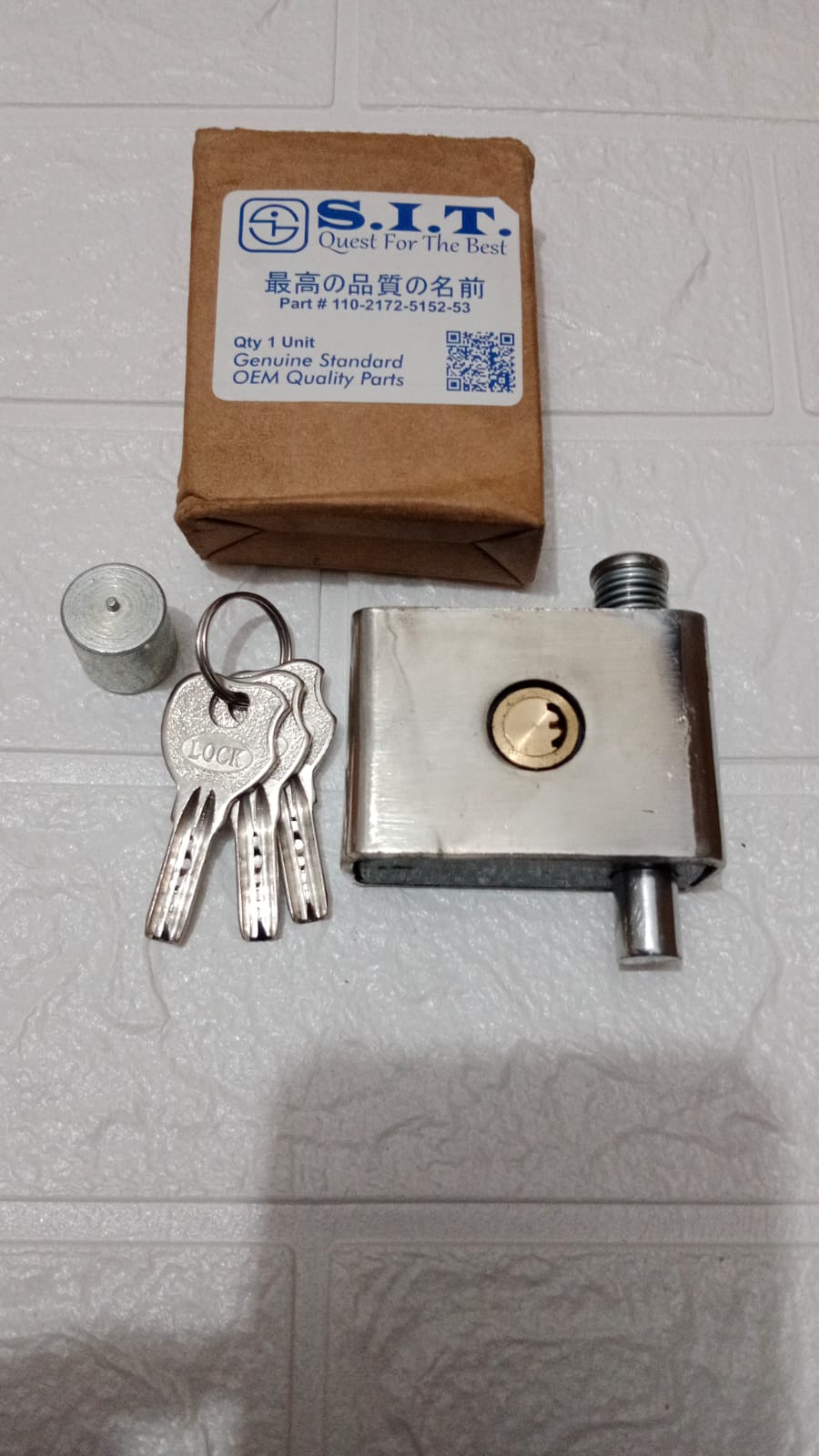 secure Motorcycle Side Lock (fix without welding), Silver color L key ...