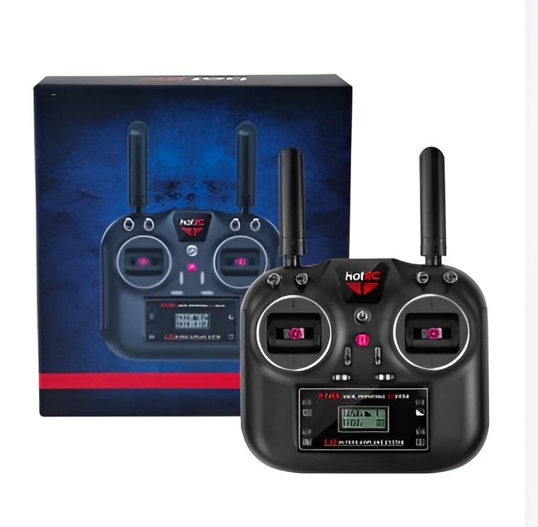 HOTRC 2.4G HT-8A remote control 8-channel transmitter receiver aircraft ...