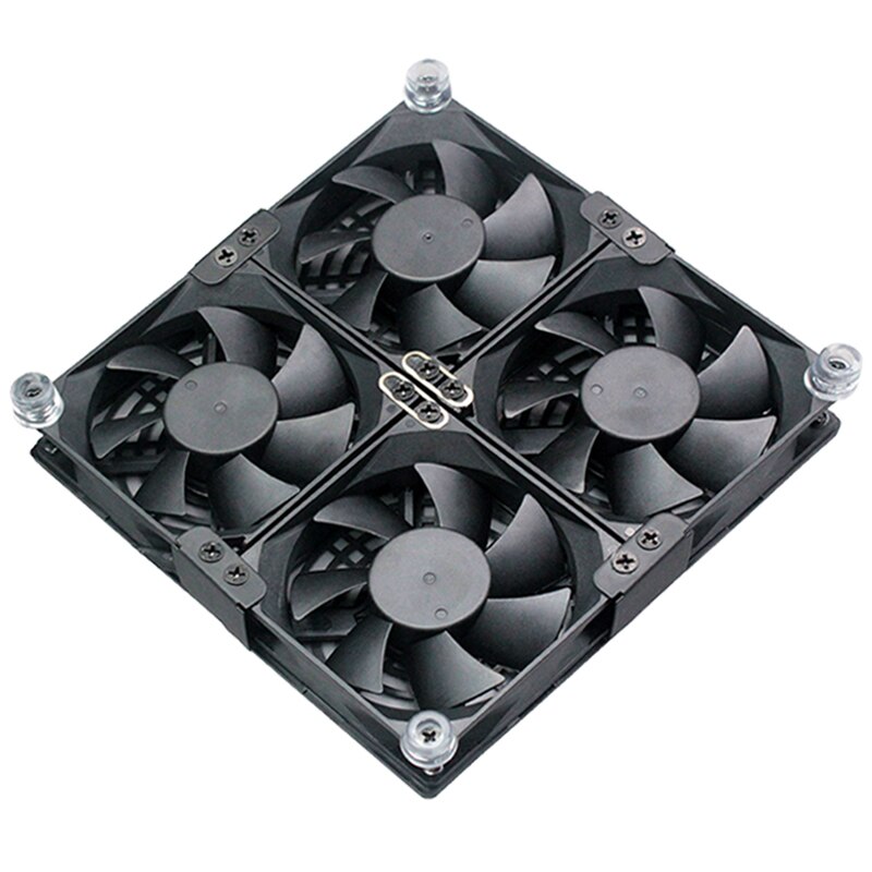 Pack of 4 Attached - DC 12V High Quality Fast Cooling Fan Attached ...