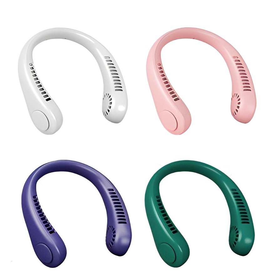 Portable Neck Fan, Hands Free Bladeless Fan, 360° Cooling Personal ...