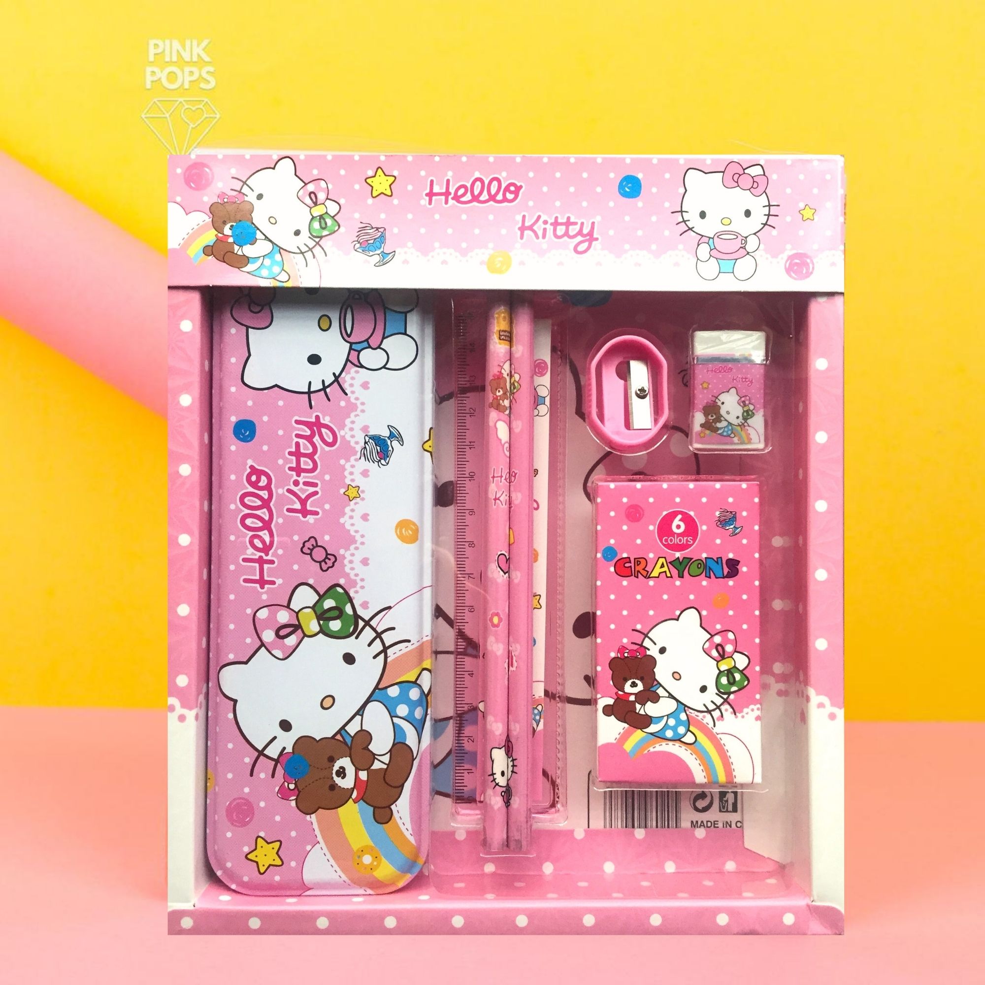 Stationery set for Kids - Pencil box set - Hello Kitty - Minions - for ...