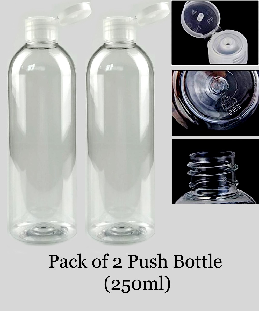 Empty Plastic Push Bottle 250ml / Empty Bottles for Hair Oil / Lotion ...