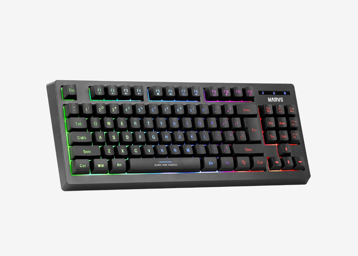 Marvo Branded K607 RGB Backlit Gaming Keyboard 25 Anti Ghosting Keys ...