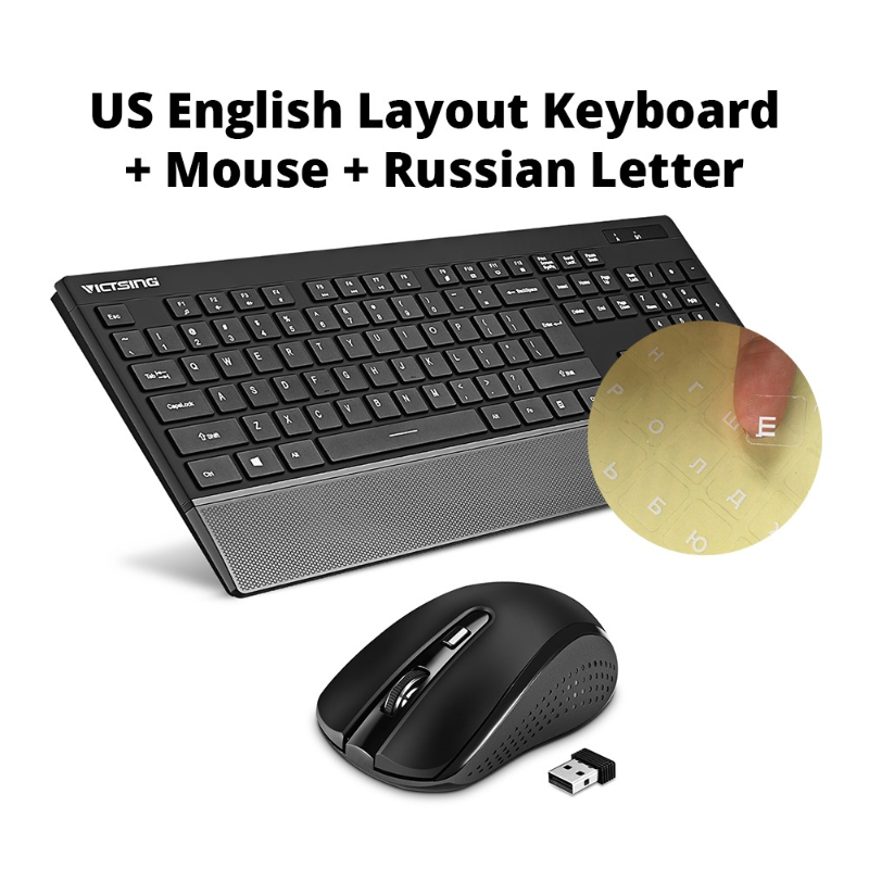 PC132a Wireless Keyboard And Mouse Combo 104-Keys Keyboard With Chiclet ...