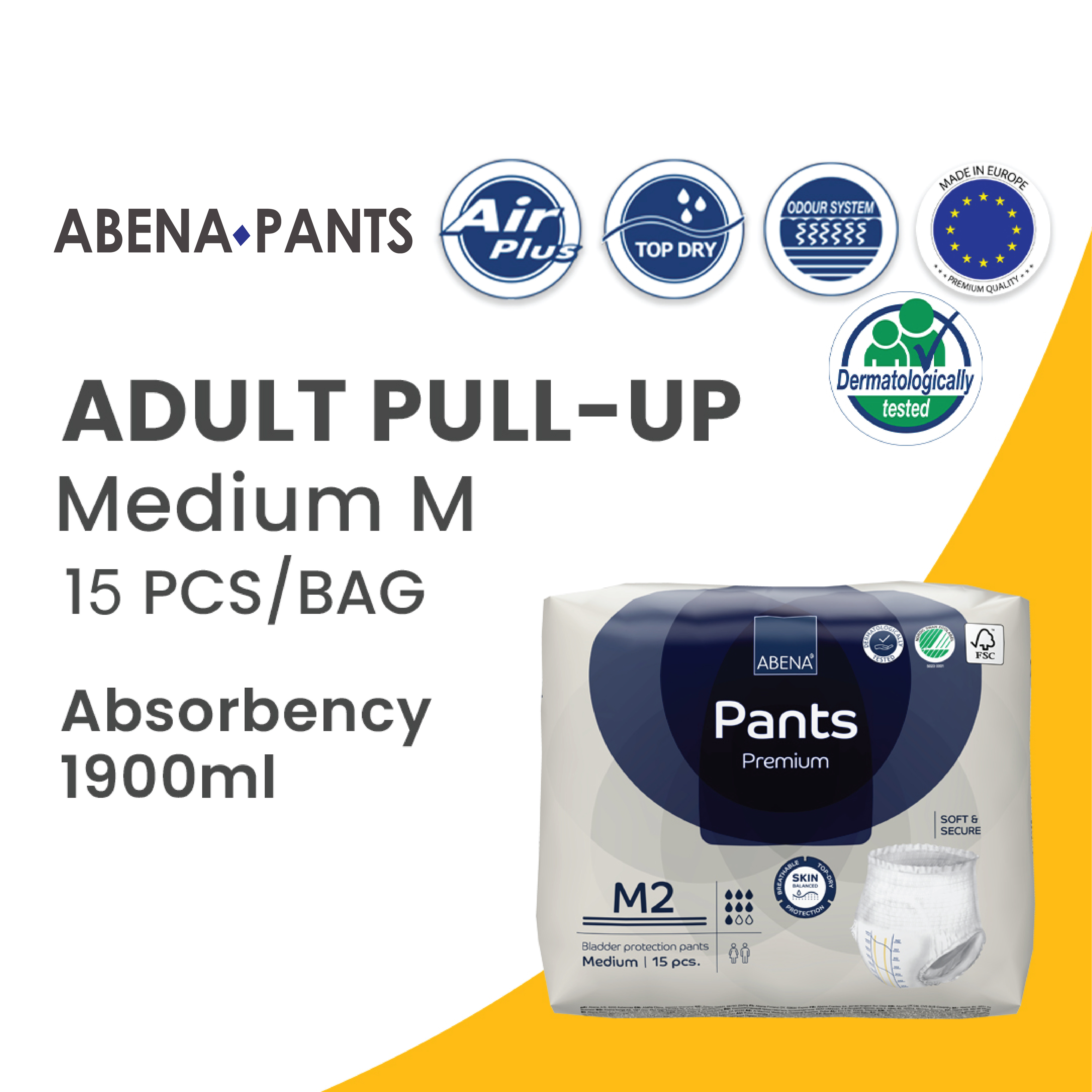 Abena Pants (Abri Flex) Adult Pull-up Medium (M) 15 Pcs | Daraz.pk