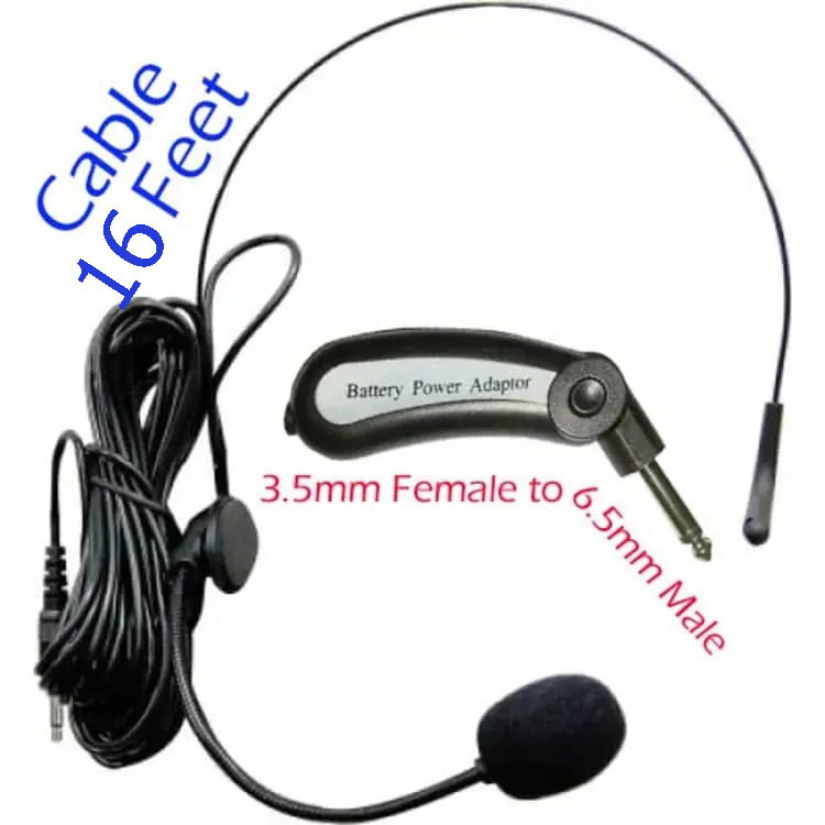 Neck Microphone Headset Condenser Microphone with 1.5 volte adapter ...