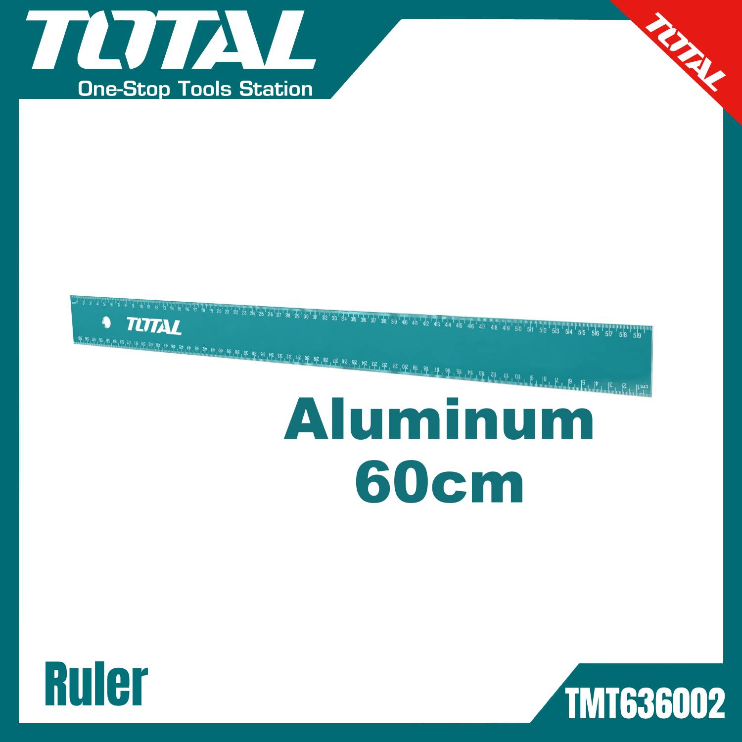 TOTAL 60cm Anodized Aluminum Ruler TMT636002 | Daraz.pk