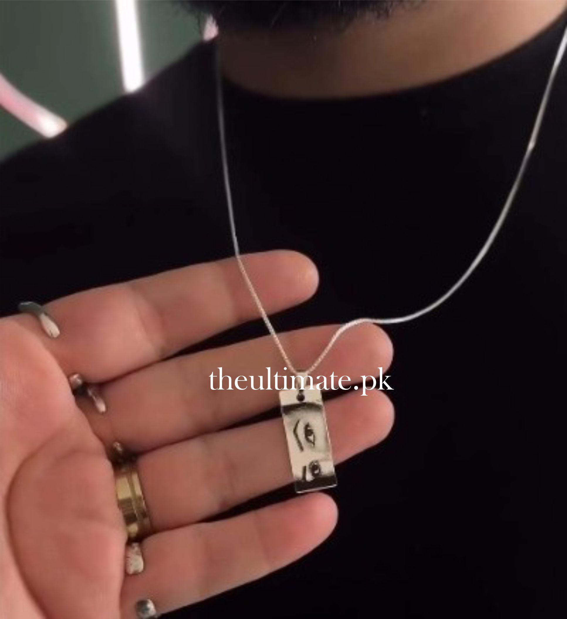 Her/His Eyes Necklace Eye Engraving Locket Trending Article New Arrival ...