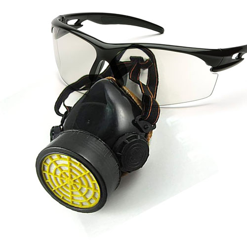 NP 305 Safety Mask with Branded Safety Glasses Gas Chemical Respirator ...