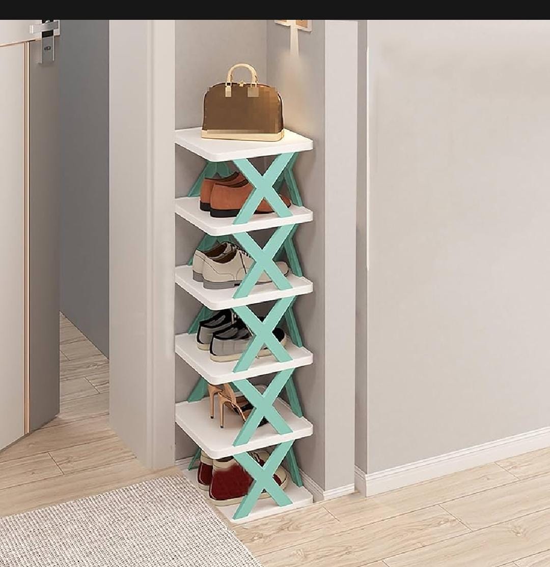 MSS New Zig Zag Style 5 Layer Folding Plastic Shoe Rack | Daraz.pk