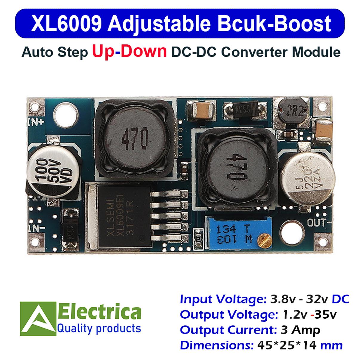 XL6009 DC-DC Buck Boost Converter Module Pinout, Datasheet,, 49% OFF