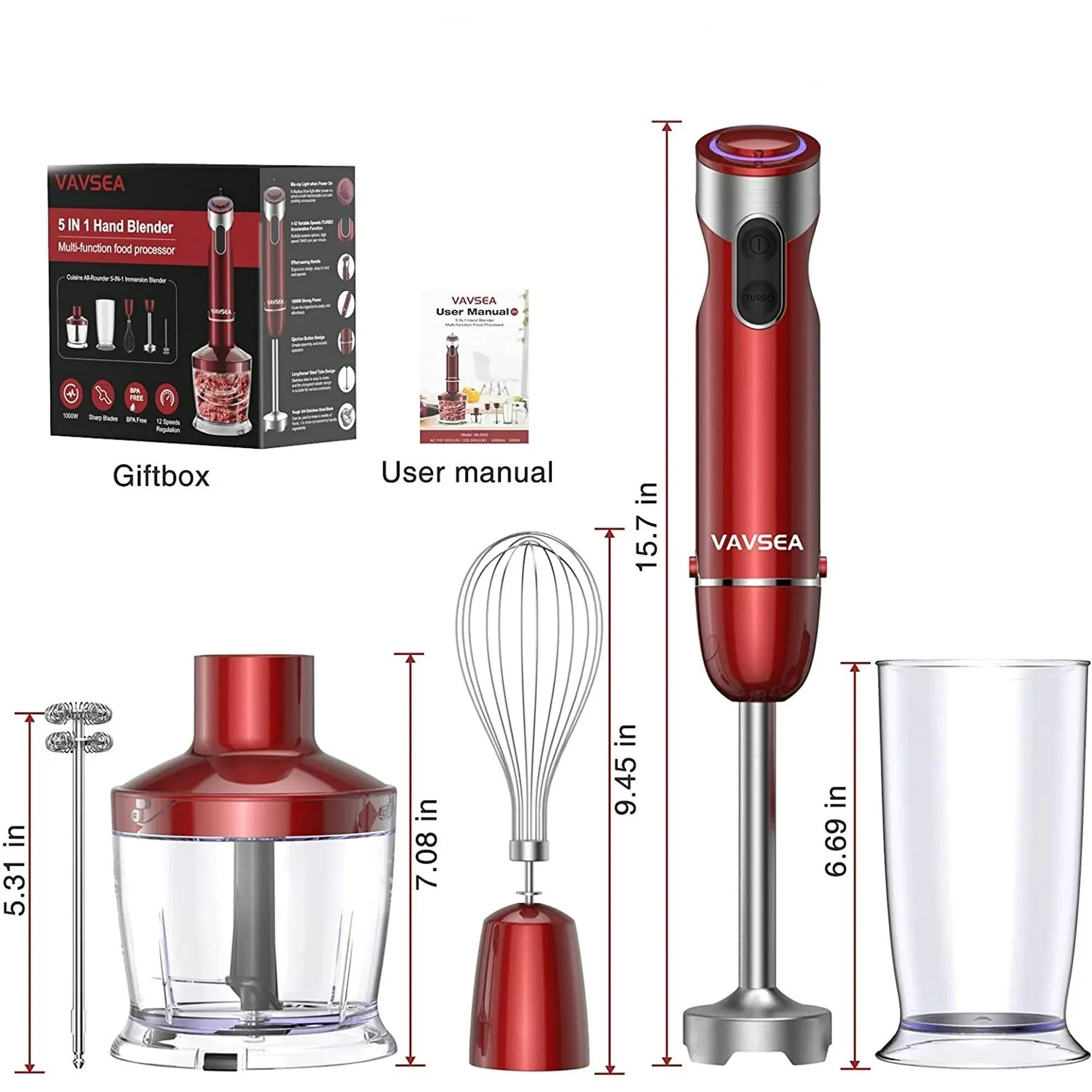 Vavsea Imported Orignal 5 in 1 Hand Blender | Daraz.pk