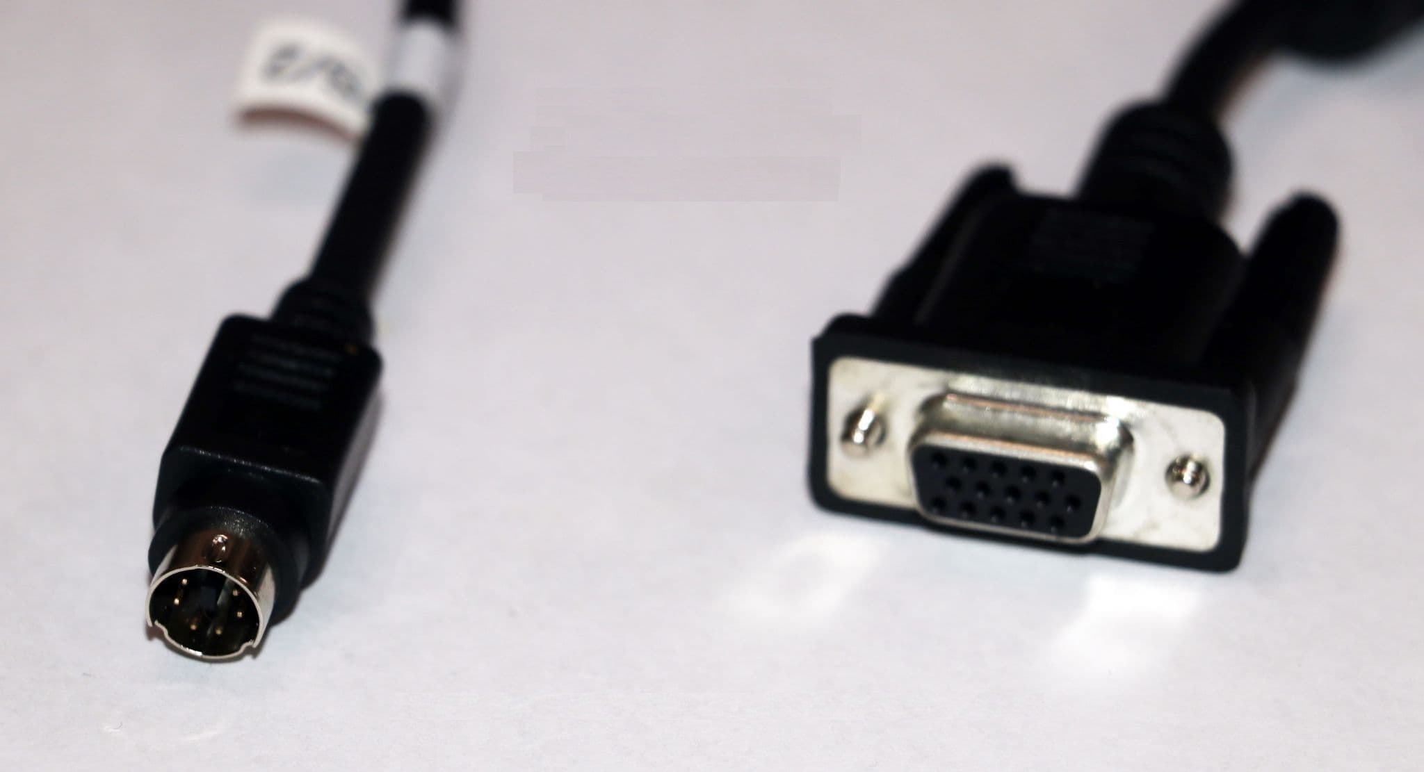 15 pin Female D Sub to 6 Pin Mini Din Plug / PS2 Retro Games Lead 2 ...