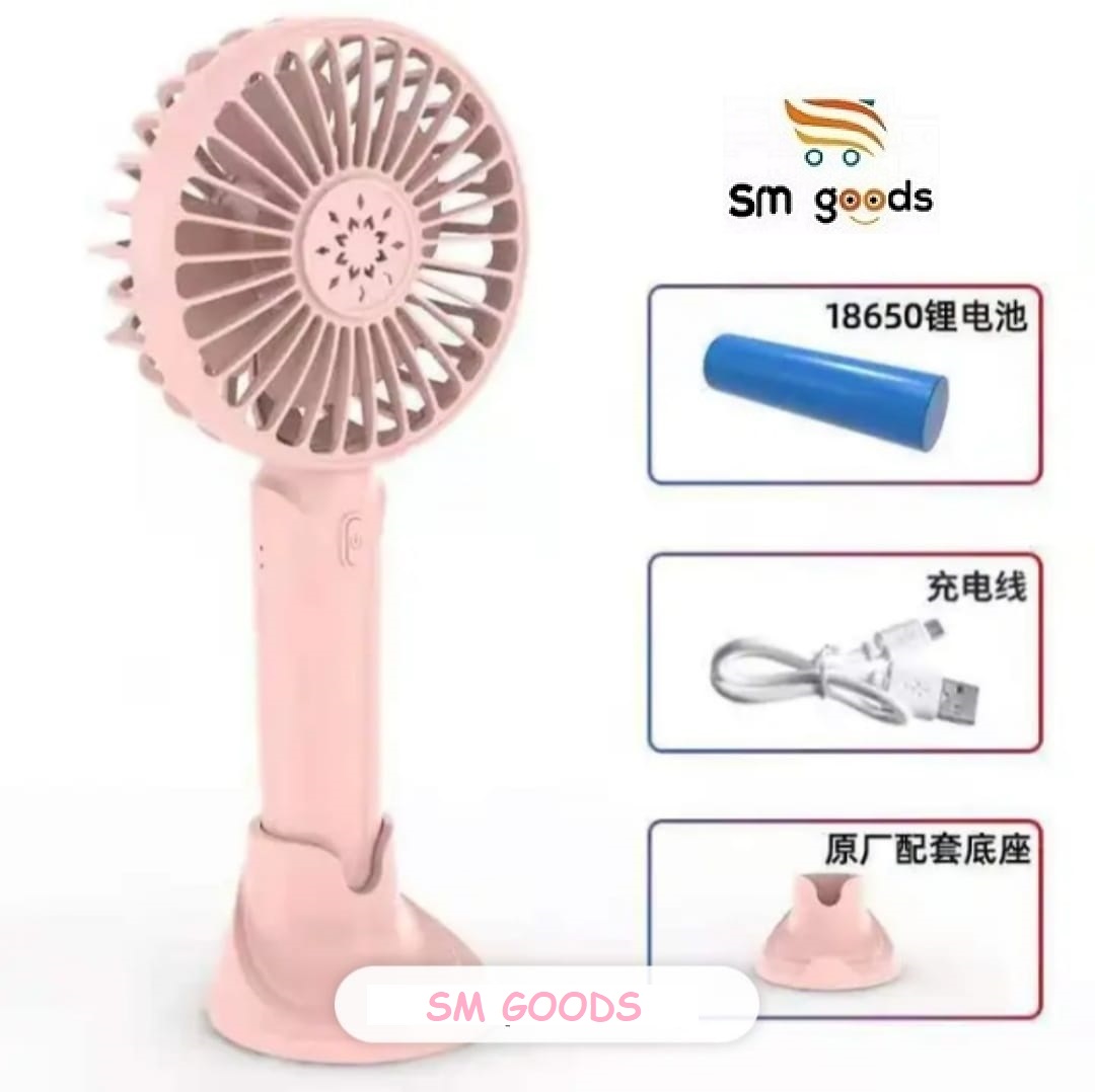 Portable electric rechargeable handy cooling fan with rechargeable cell ...
